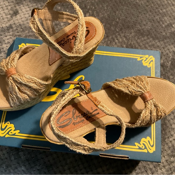 Sbicca | Shoes | Sbicca Vintage Wedge Nib Color Natural 45 In Heel ...